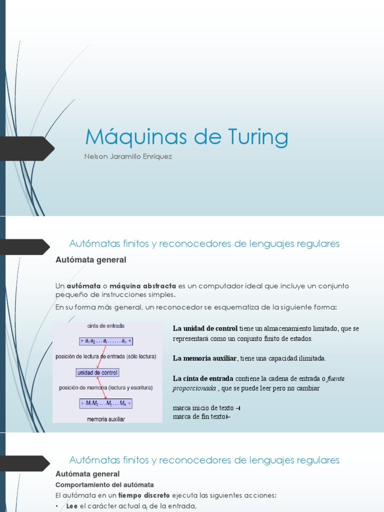 Udenar 19 Máquinas de Turing | PDF | Lingüística | Programación de computadoras