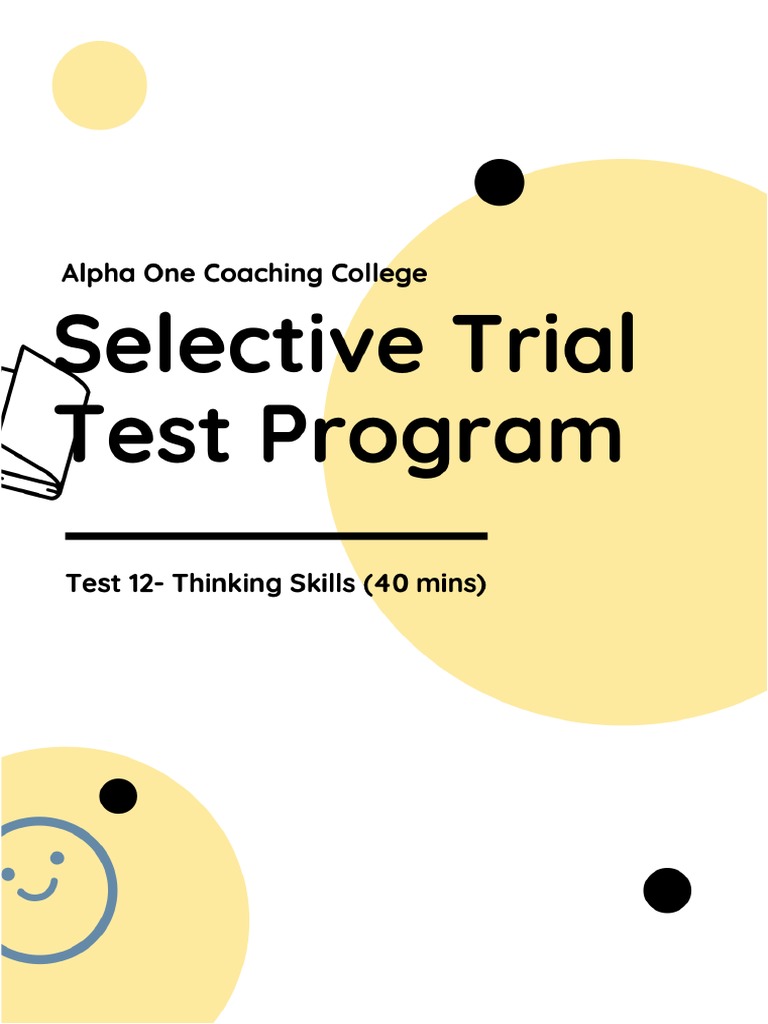 Thinking Skills Test 12 | PDF | Cost Of Living | Entrée