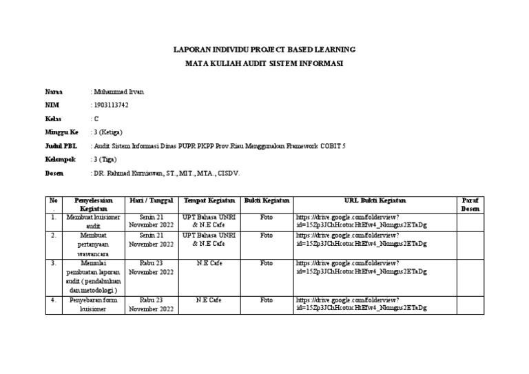 Minggu 3 Muhammad Irvan | PDF