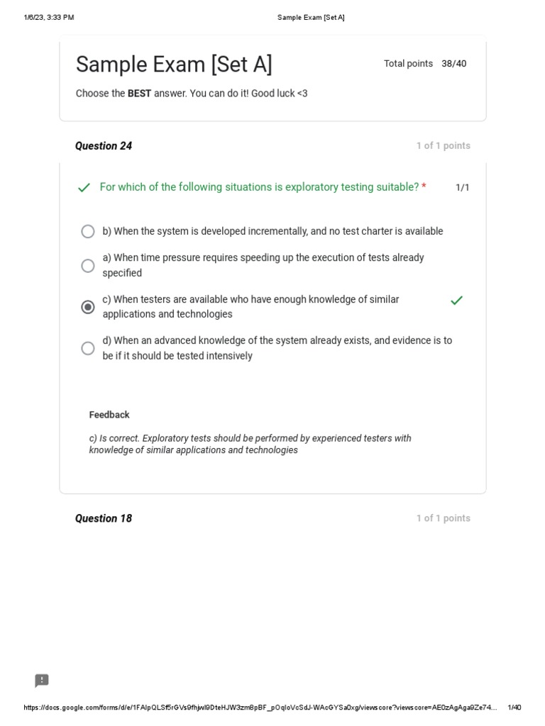 Sample Exam (Set A) | PDF | Software Testing | Software Engineering