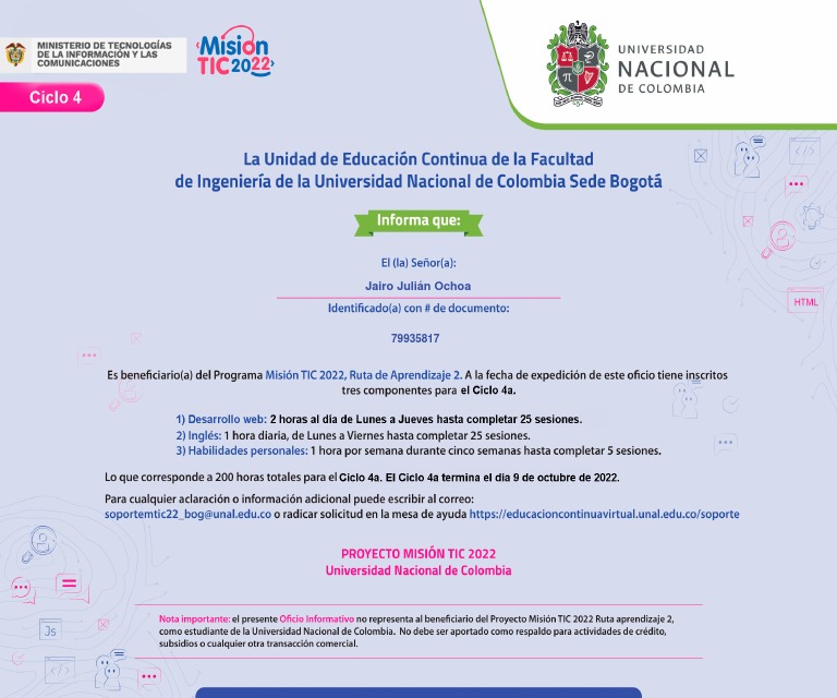 Oficio Informativo | PDF