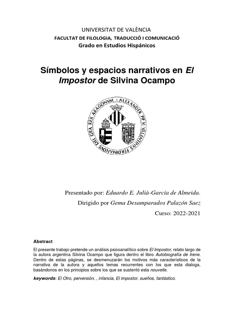 El Impostor. Silvina Ocampo. | PDF | Narrativa | Fantasía