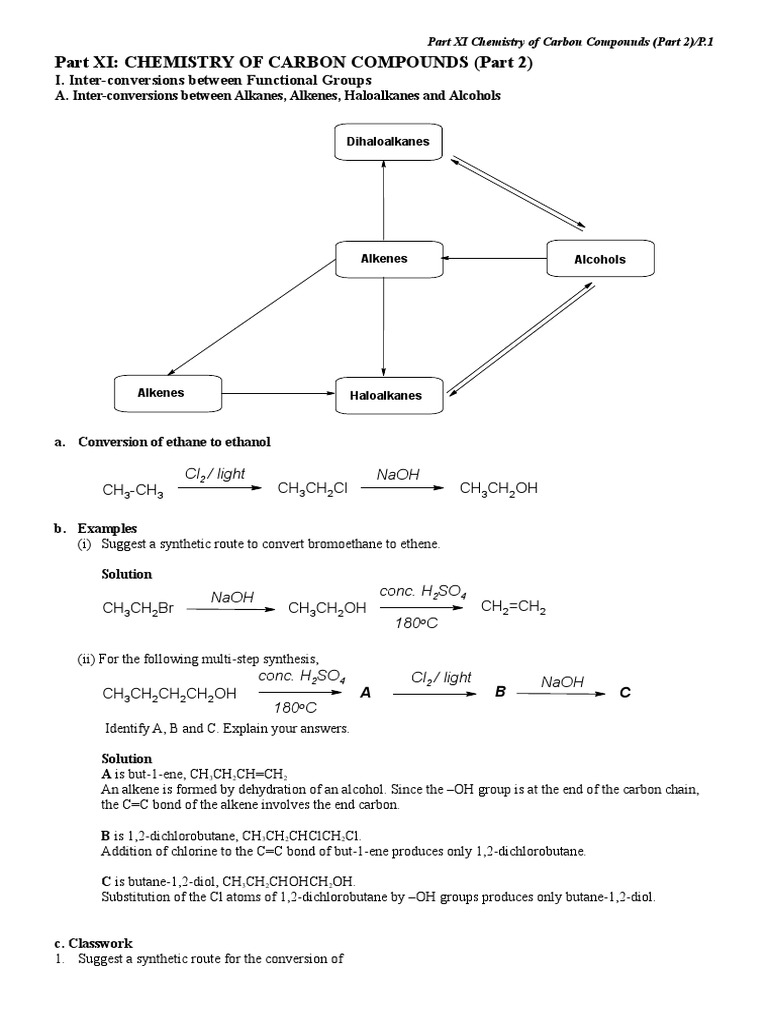 Part XI - CHEMISTRY OF CARBON COMPOUNDS (Part 2) | PDF