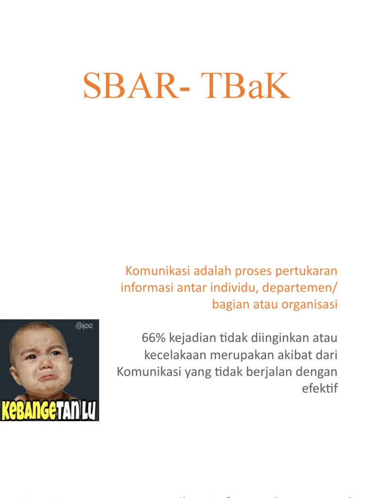 SBAR TBaK | PDF