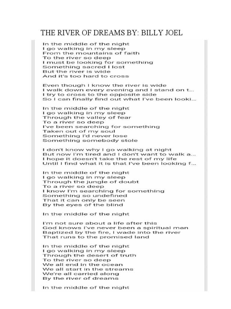 The River of Dreams by | PDF