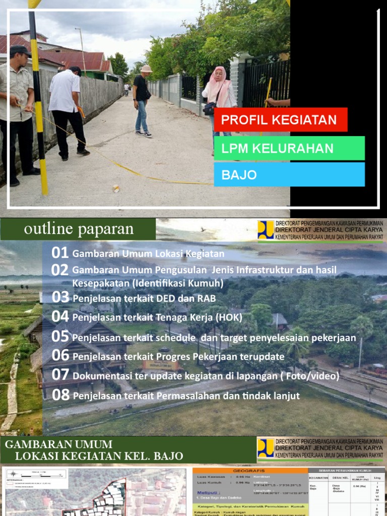 Kegiatan Infra Kelurahan Bajo | PDF