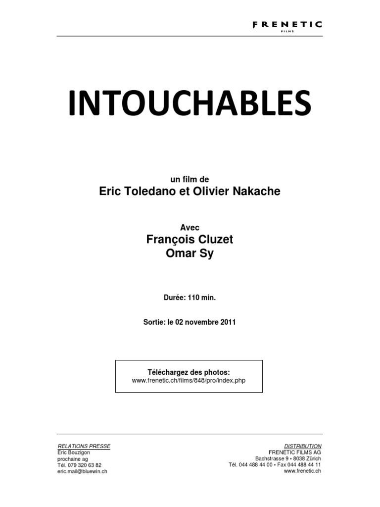 Film "Intouchables" : Synopsis et Équipe | PDF | Cinématographie