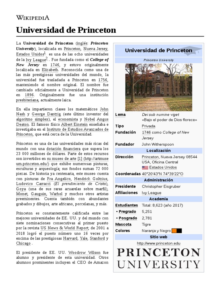 Universidad de Princeton | PDF | Viajes y turismo | Historia