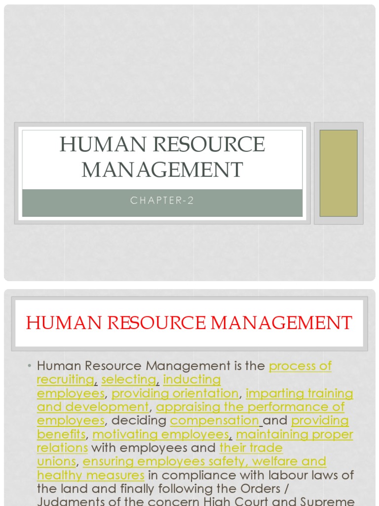 Human Resource Management CHAPTER-2 | PDF | Human Resource Management | Employment