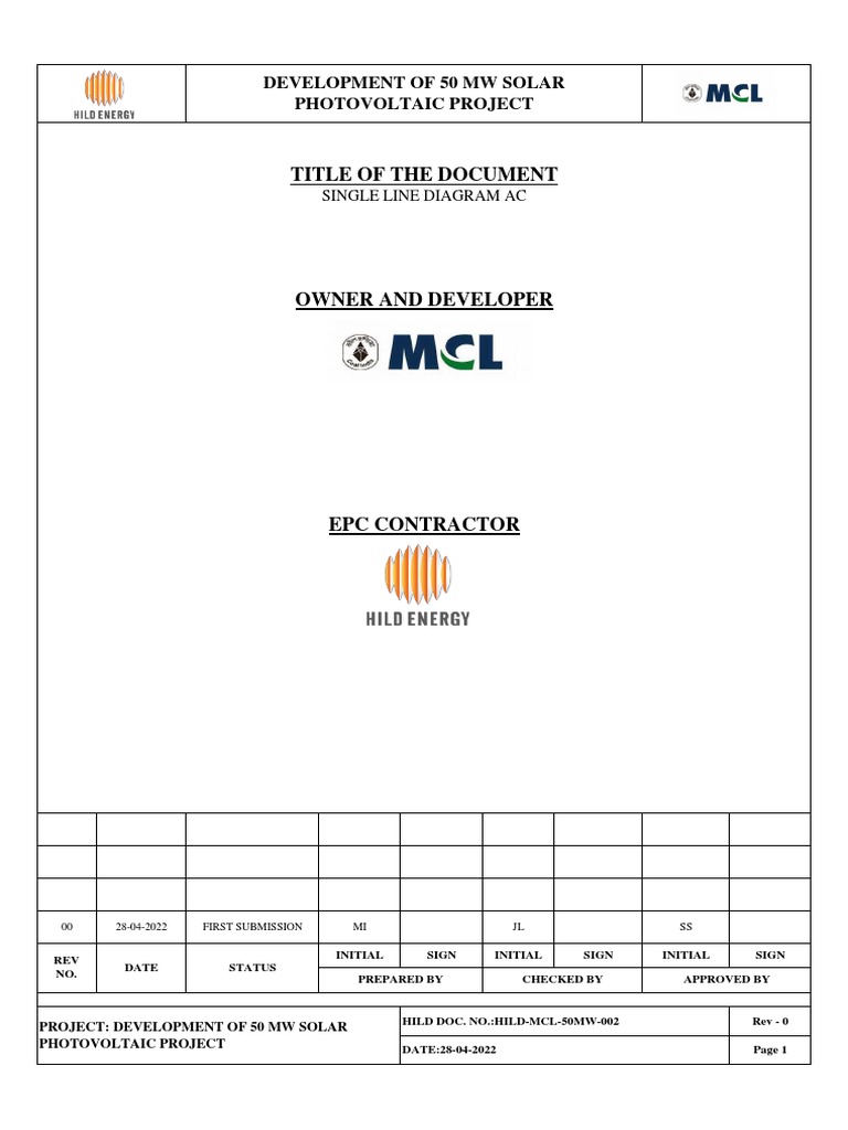 Single Line Diagram - AC Side | Download Free PDF | Fuse (Electrical ...
