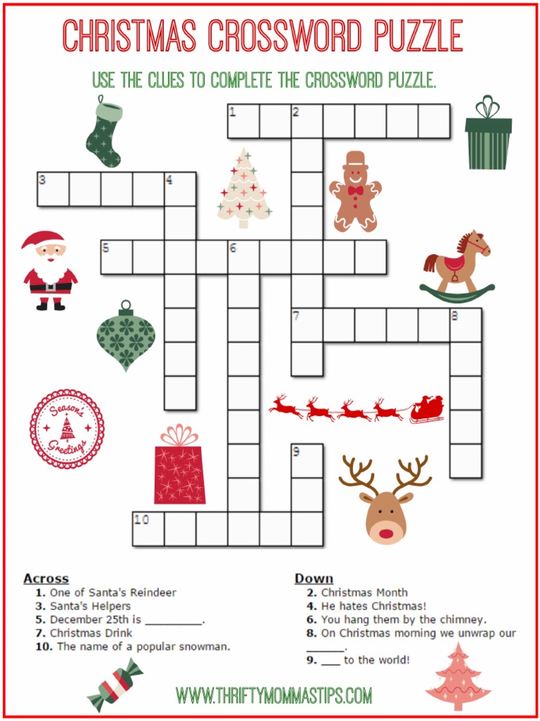 Christmas Crossword Puzzle | PDF