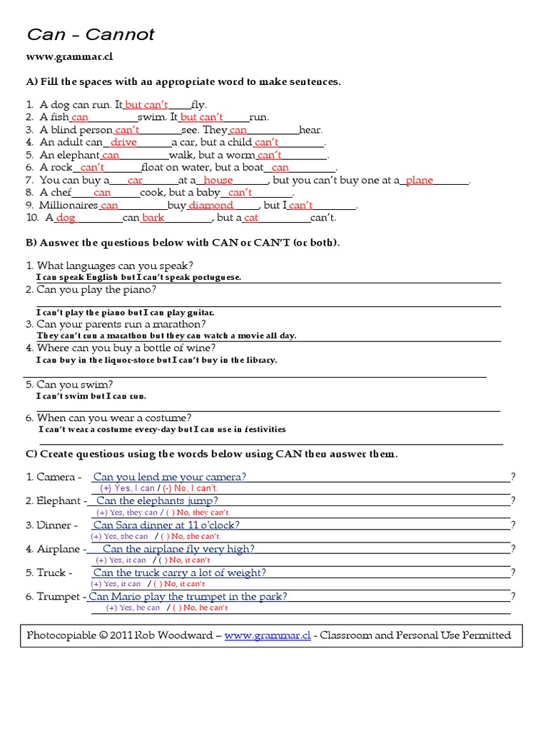 Can-Cannot Sheet | PDF