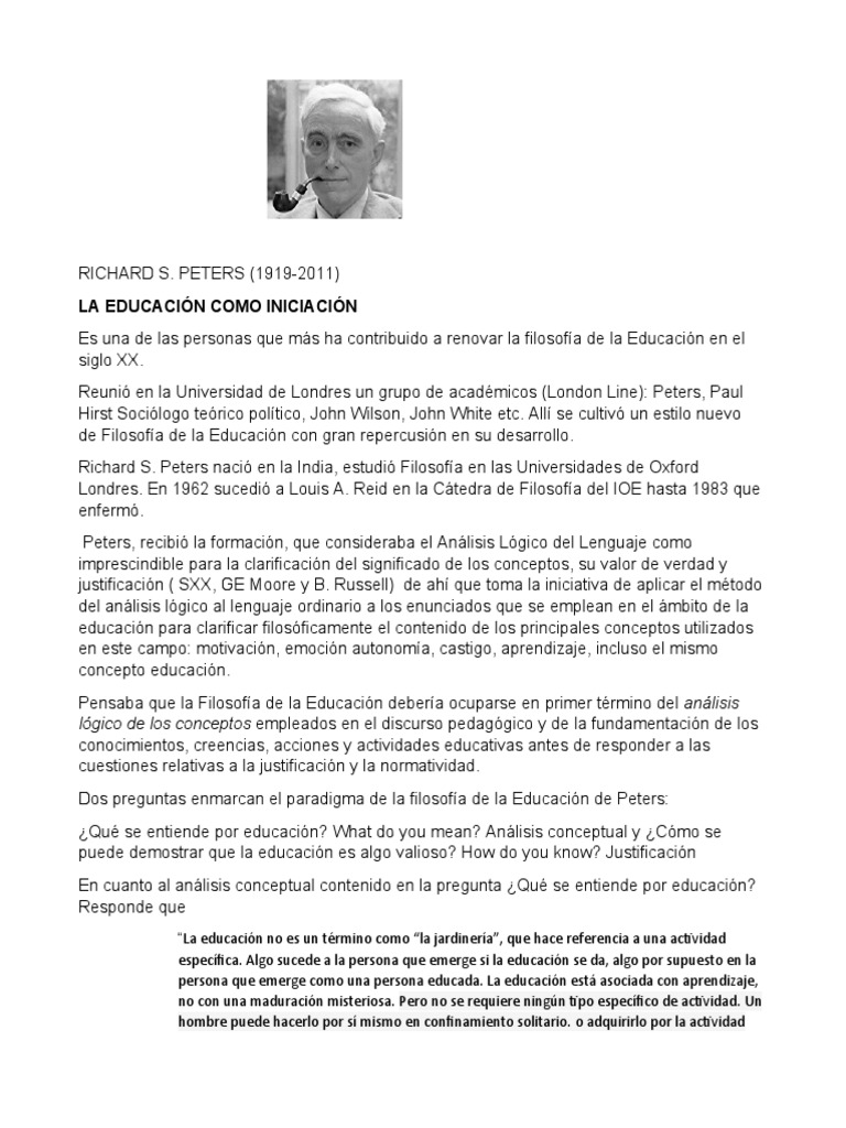RICHARD S Peters Resumen Mío | PDF