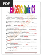 Eng502 Short Handouts Midterm Compiled by Sir Zahid | PDF | Communication | Linguistics