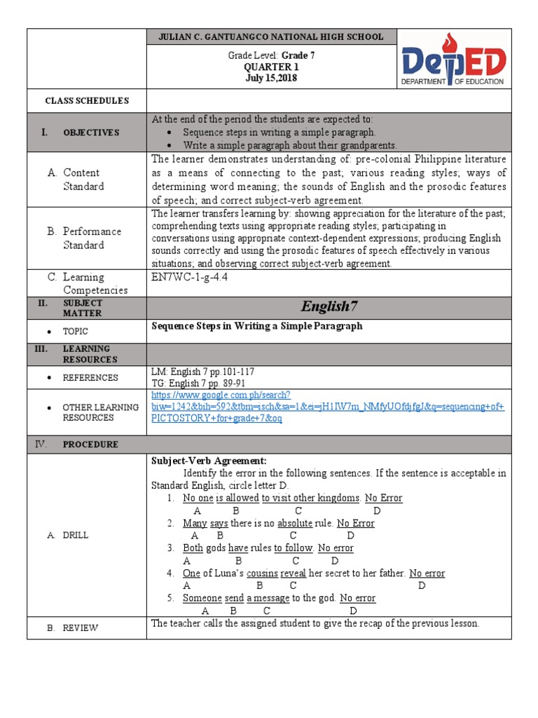 Sequence Steps | PDF | English Language | Learning