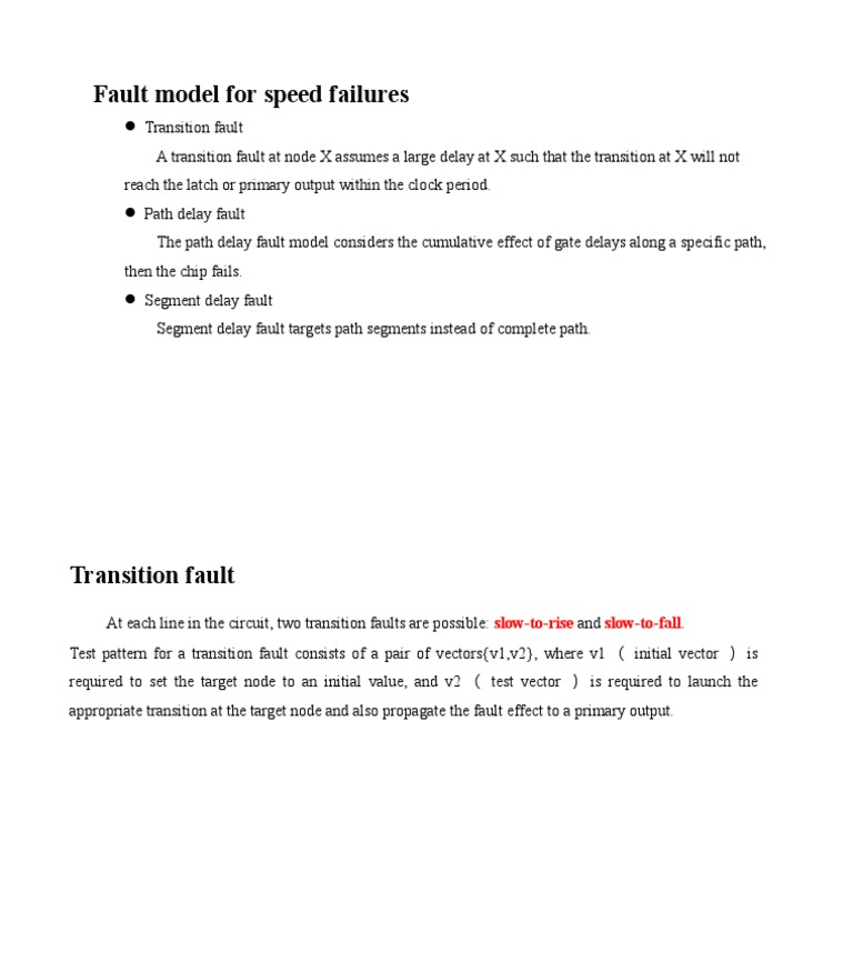 Transition Fault Simulation | PDF