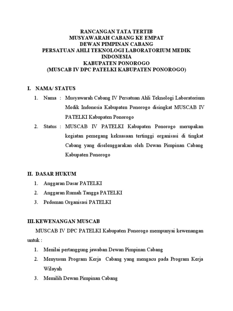 Rancangan Tata Tertib | PDF