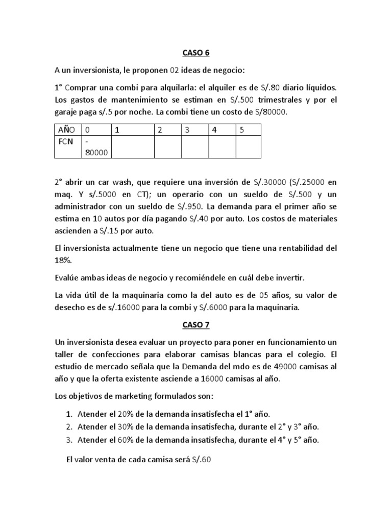 Caso 9 | PDF | Economias | Ciencias económicas