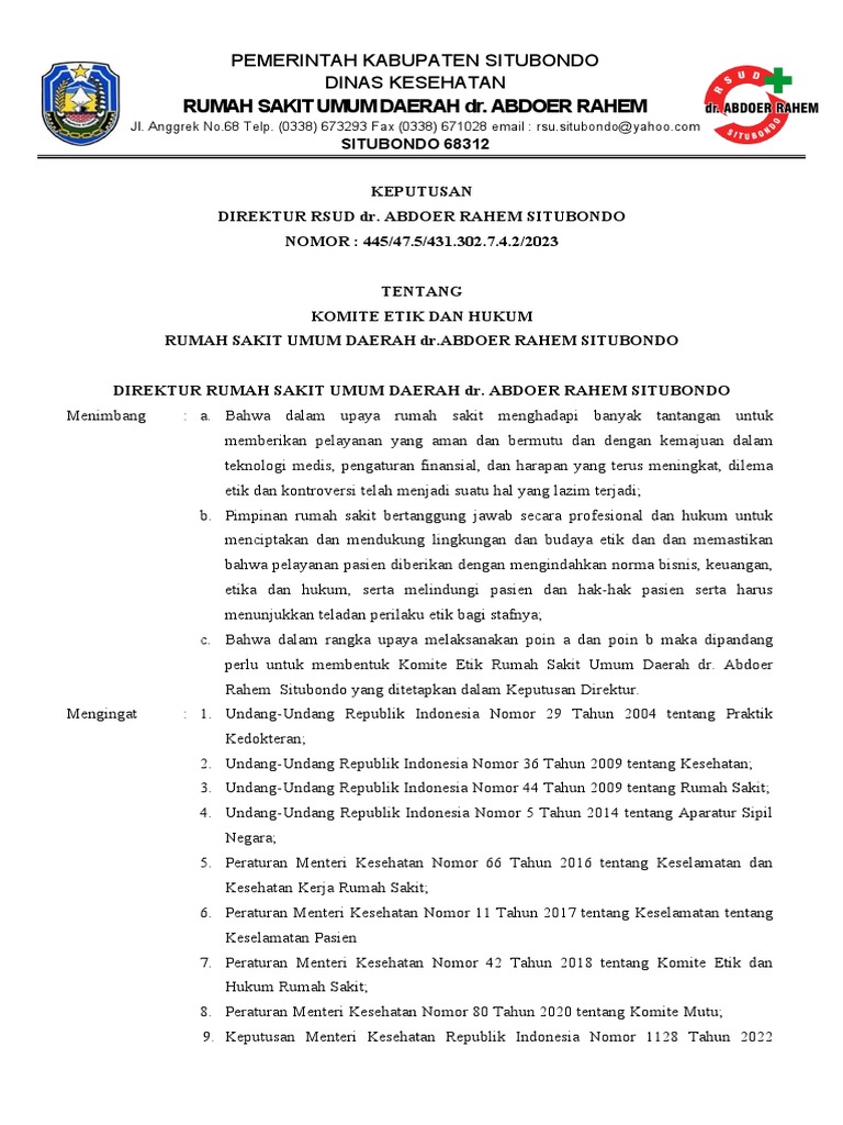 SK Komite Etik | PDF