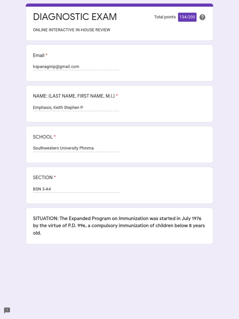 1st DIAGNOSTIC EXAMReview Board Exam | PDF | Menstrual Cycle | Pregnancy