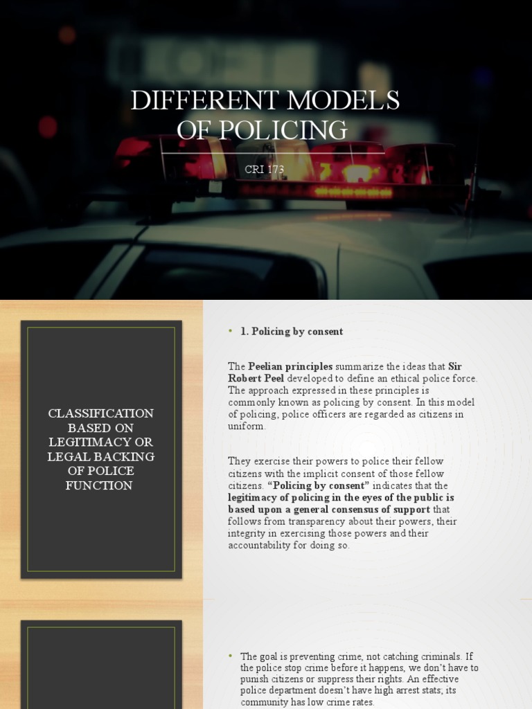 Different Models of Policing | PDF | Police | Crimes