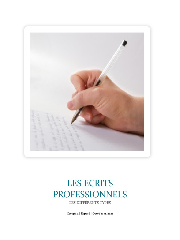 Les Écrits Professionnels | PDF