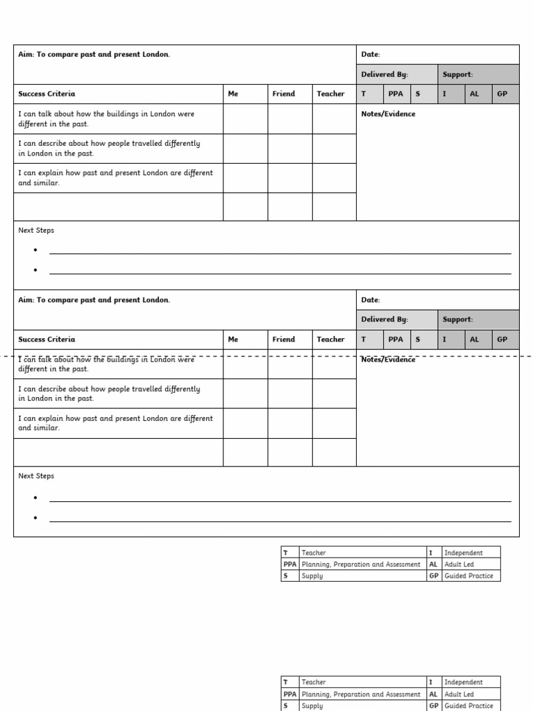 Marking Grid - London Past and Present | PDF