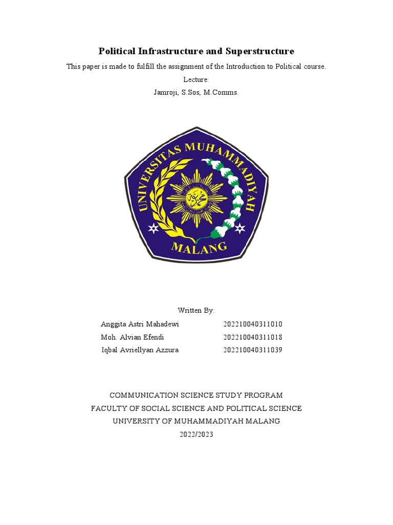Kelompok 1 - Political Infrastructure and Superstructure | PDF | Advocacy Group | Legislature