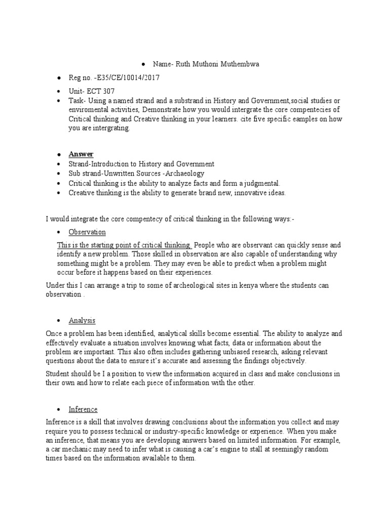 Document | PDF | Critical Thinking | Thought