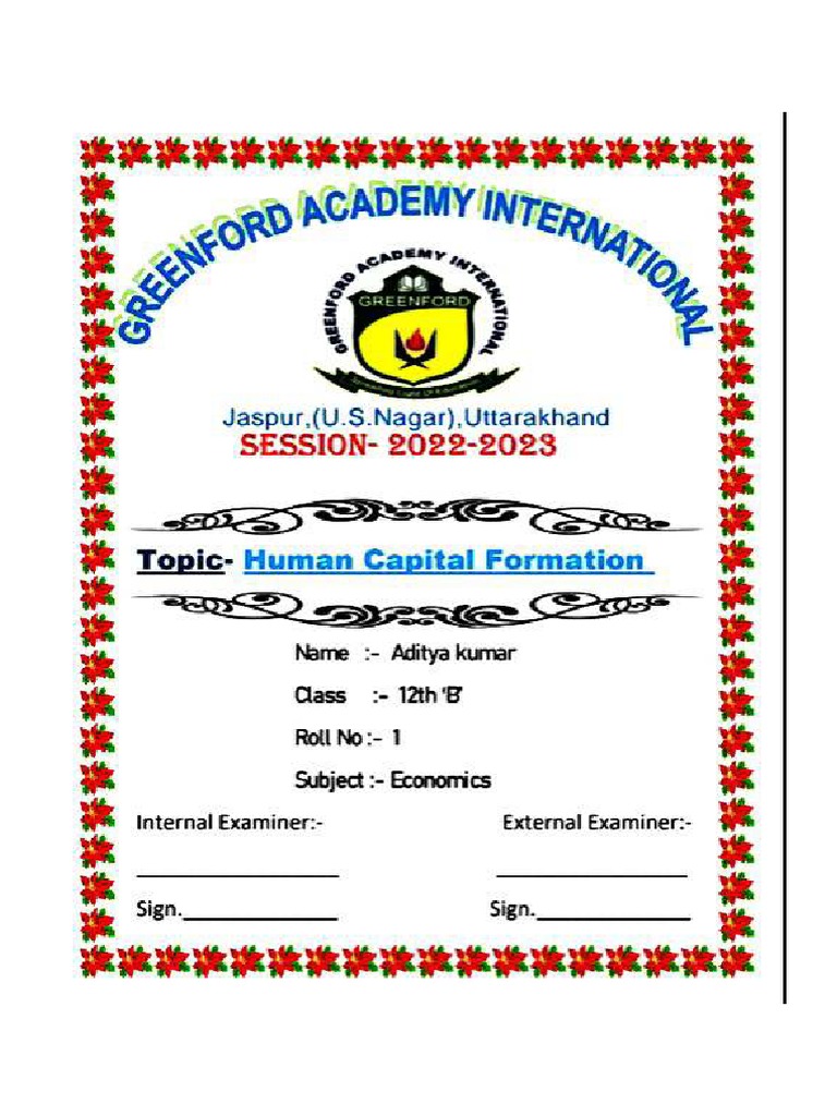 Front Page of Project File | PDF