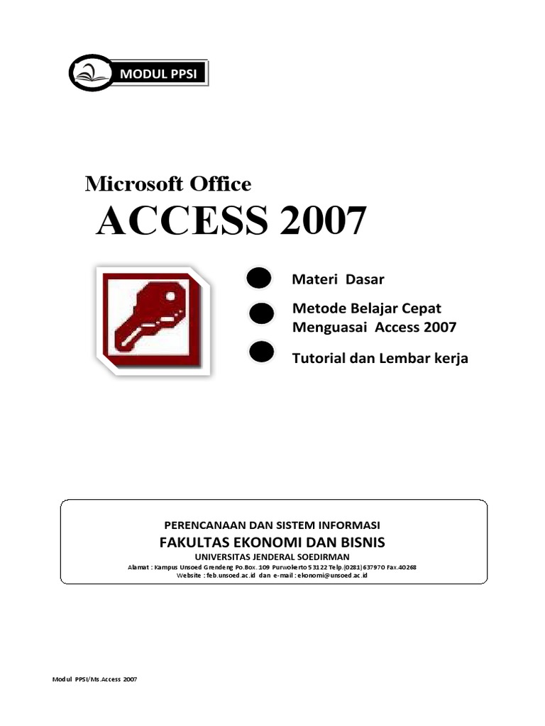 Panduan Lengkap Microsoft Access 2007 | PDF