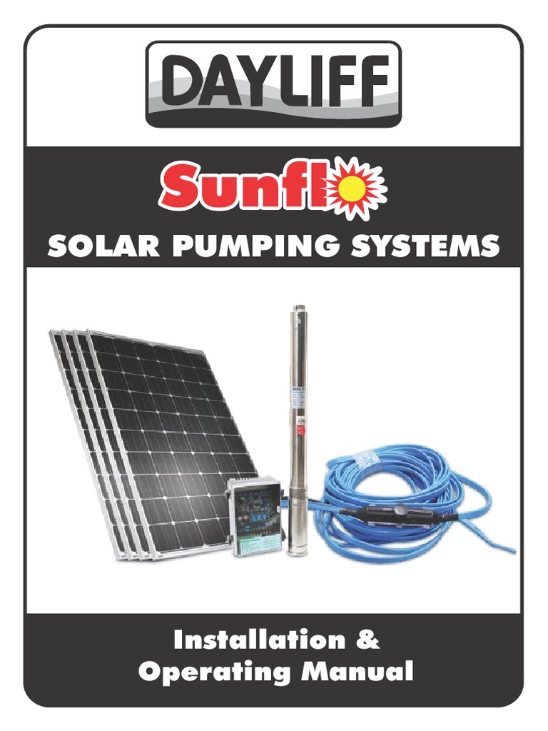 Dayliff Sunflo Solar Pumping Kits 841539817 | PDF | Pump | Solar Panel