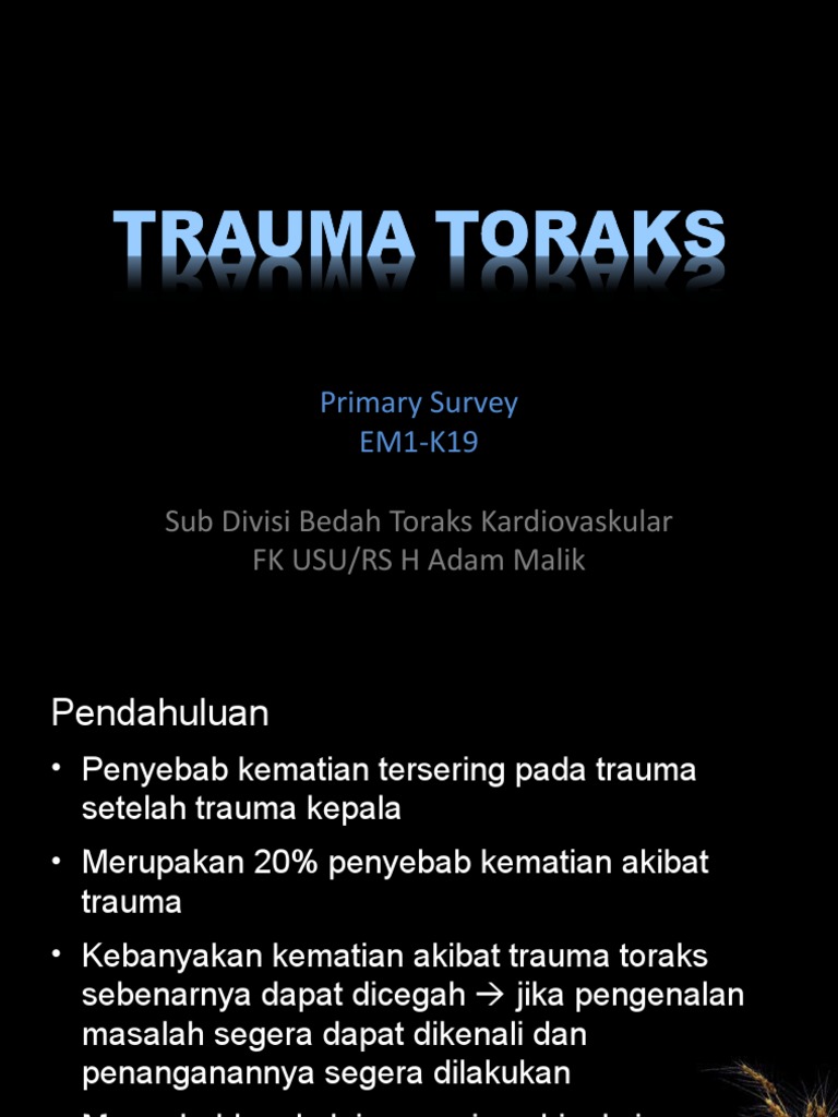 Emd1-K19-Trauma Toraks | PDF