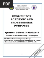 READING AND WRITING - Q1 - W1 - Mod1 | PDF | Brainstorming | Reading Comprehension