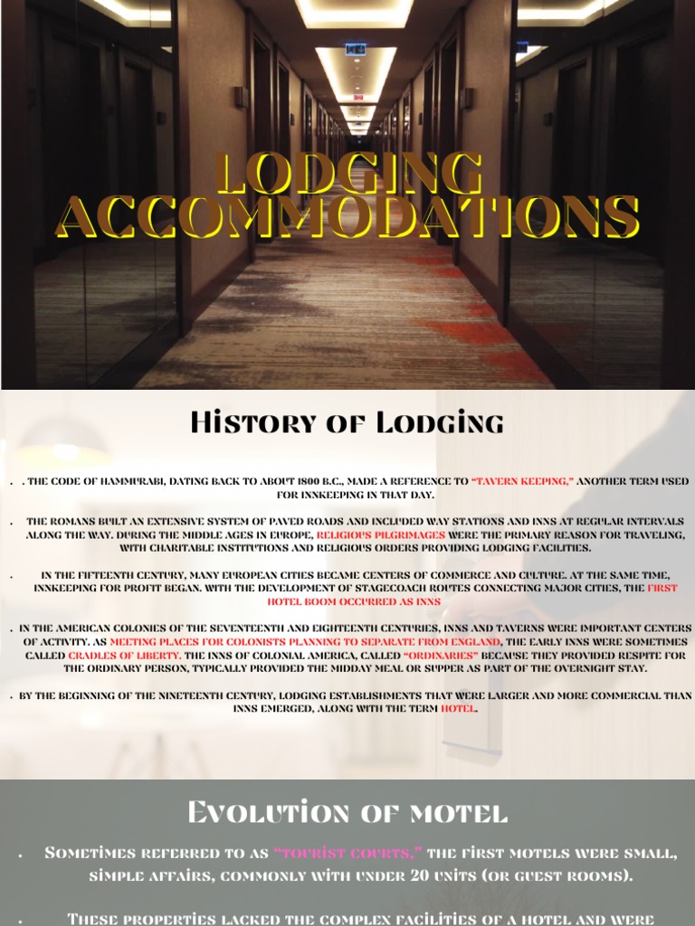 06.lodging Accommodations | PDF | Hotel | Inn