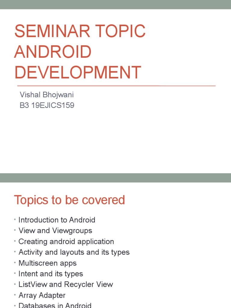 Seminar Pdf Android Operating System Application Software