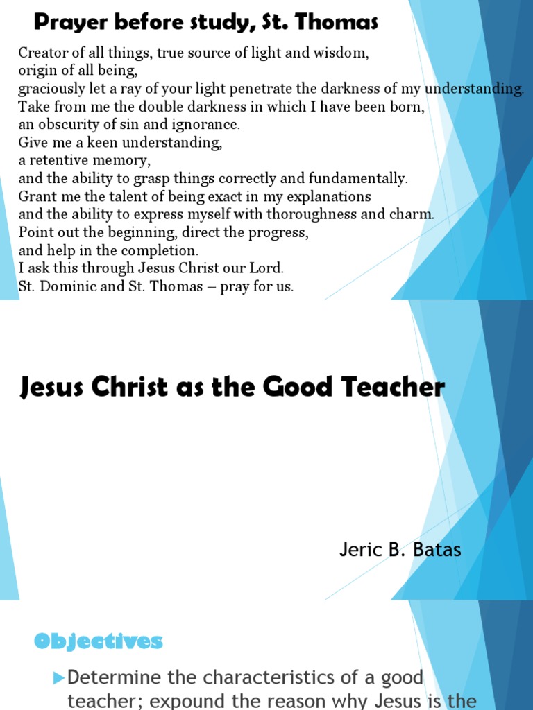 JHS The Good Teacher | PDF | Bible | Jesus