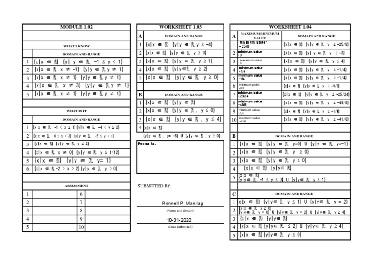 Week 3 and 4 Answer Sheet Module and Worksheet Summary - Manilag ...