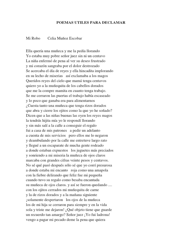 Poemas para Declamar | PDF | Amor