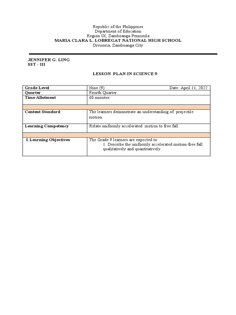 Lessonplan Uam | PDF | Acceleration | Force
