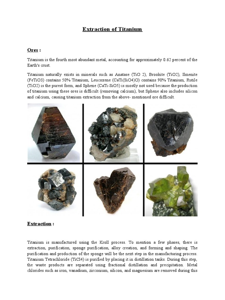 Pereperation of Titanium | PDF