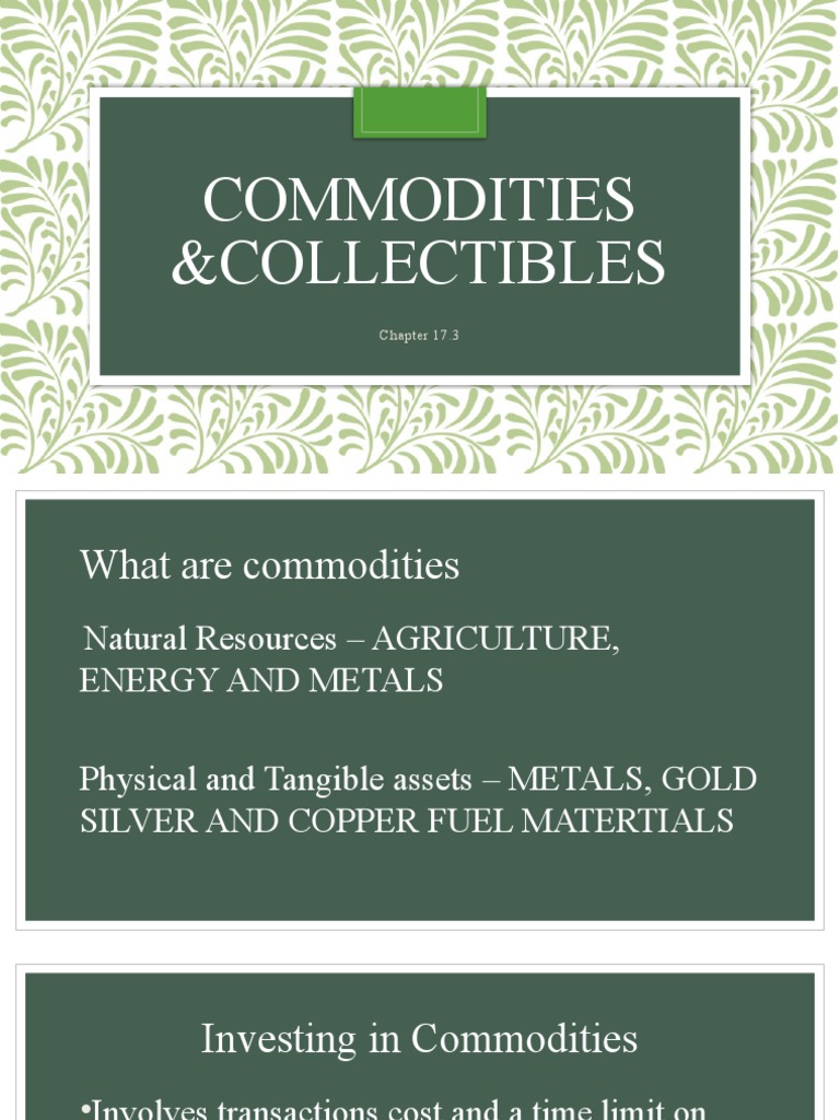 Commodities &collectibles | PDF