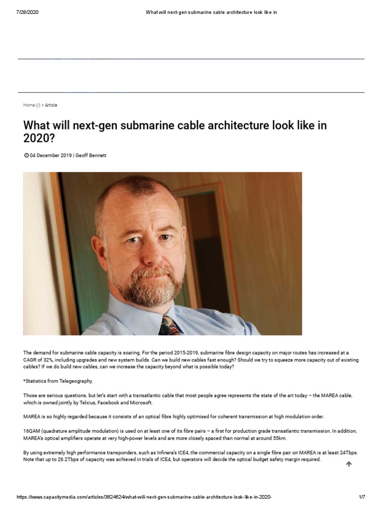 What Will Next-Gen Submarine Cable Architecture Look Like in | PDF ...