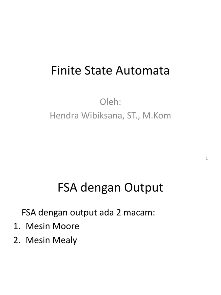 Finite State Automata Bagian 3 21 Okt 2021 Pdf