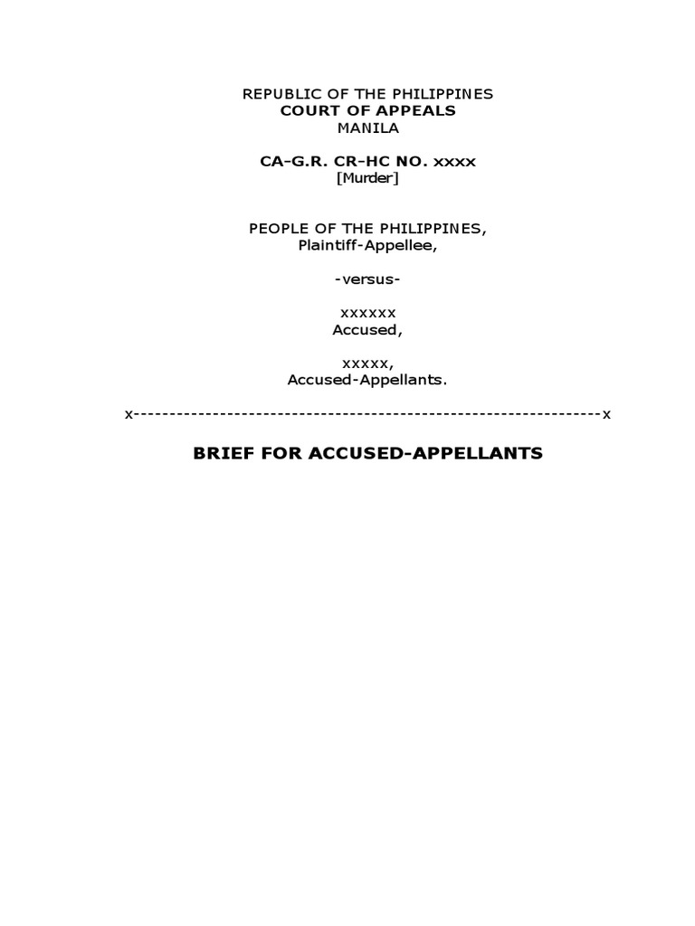 Appellant's Brief Murder | PDF | Conspiracy (Criminal) | Reasonable Doubt