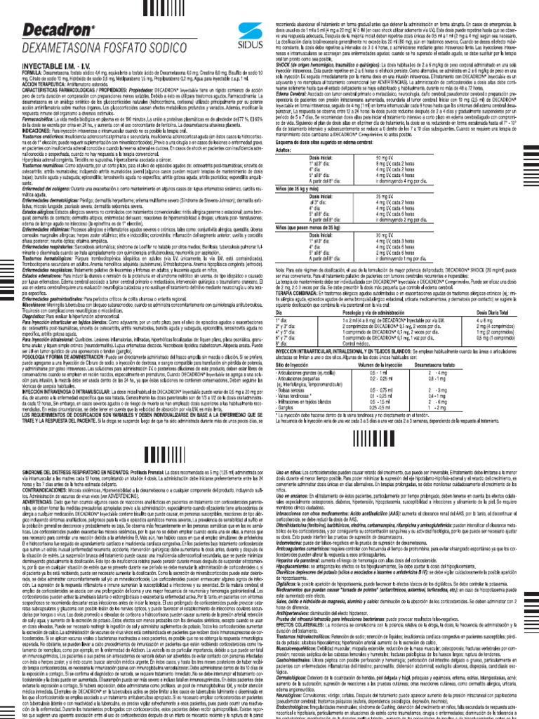 Prospecto Decadron | PDF
