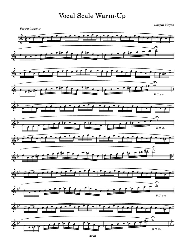 Vocal Scale Warm-Up Exercises | PDF