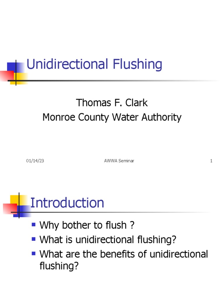 Unidirectional Flushing | PDF | Water | Chemical Engineering