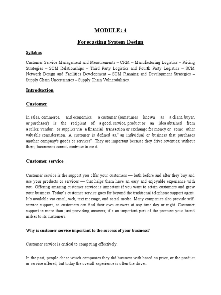 SCM - Chapter 4-1 | PDF