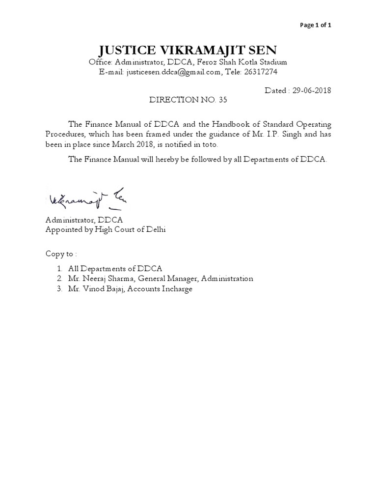 Finance Manual Ddca | PDF | Payments | Cheque